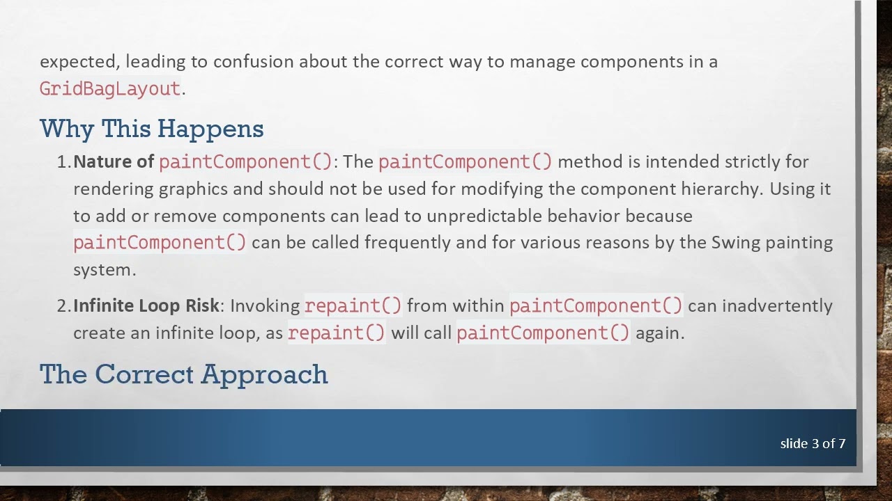 How to Properly Add Elements to GridBagLayout in Swing without Modifying paintComponent()