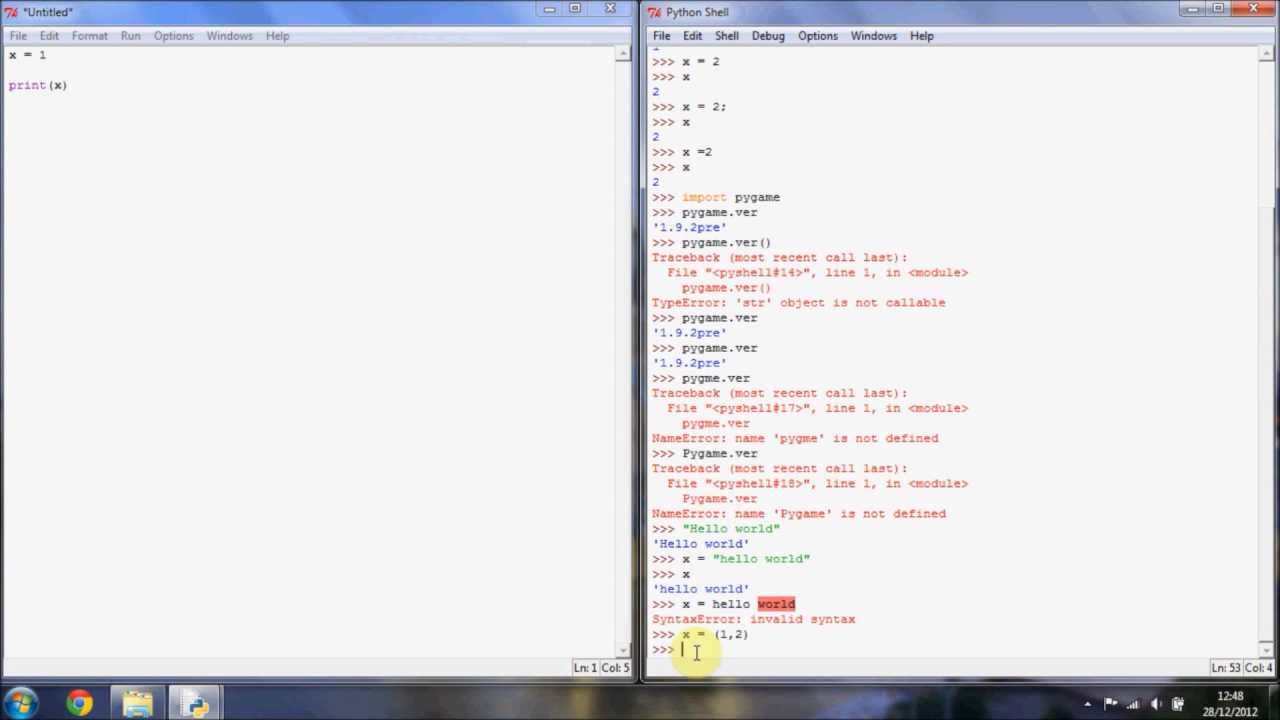 Python / Pygame Tutorial 2 - Python Basics