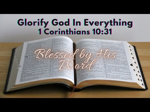 Verse Of The Day | Today's Verse : 1 Corinthians 10:31 | Glorify God In Everything