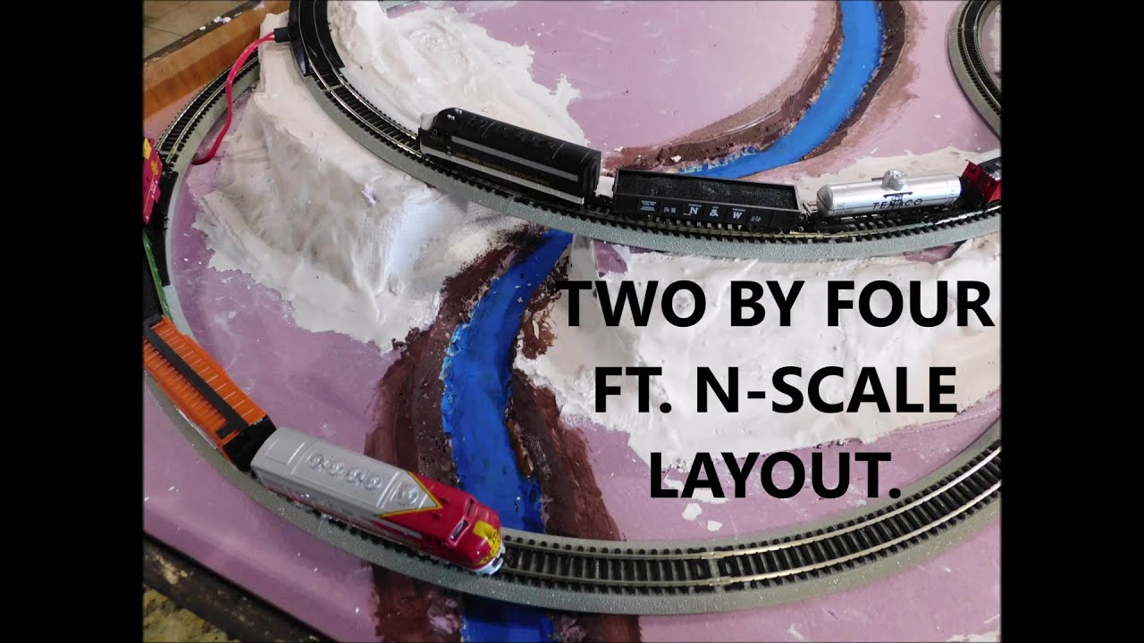 2 by 4 foot N-scale layout With Affordable Bachmann Train sets. (Part 1)