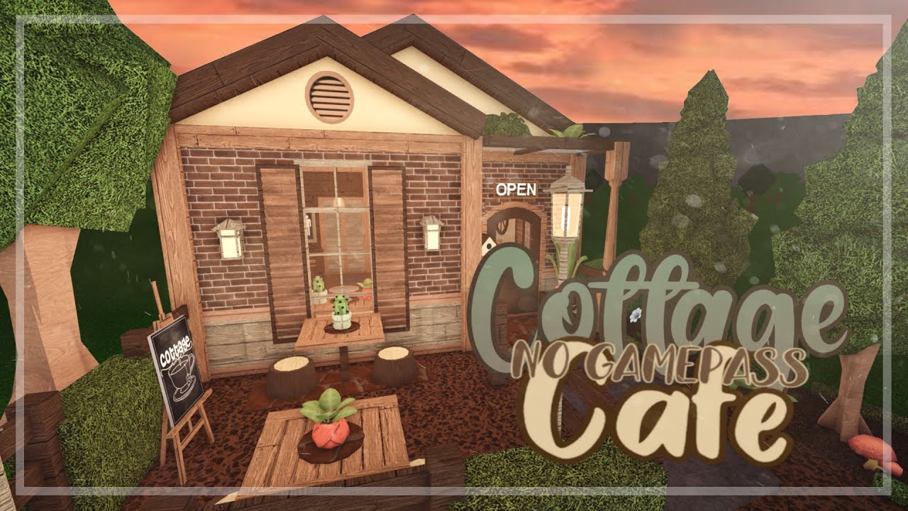 • Bloxburg || No Gamepass Cottage Cafe speedbuild || Sunflxmar •