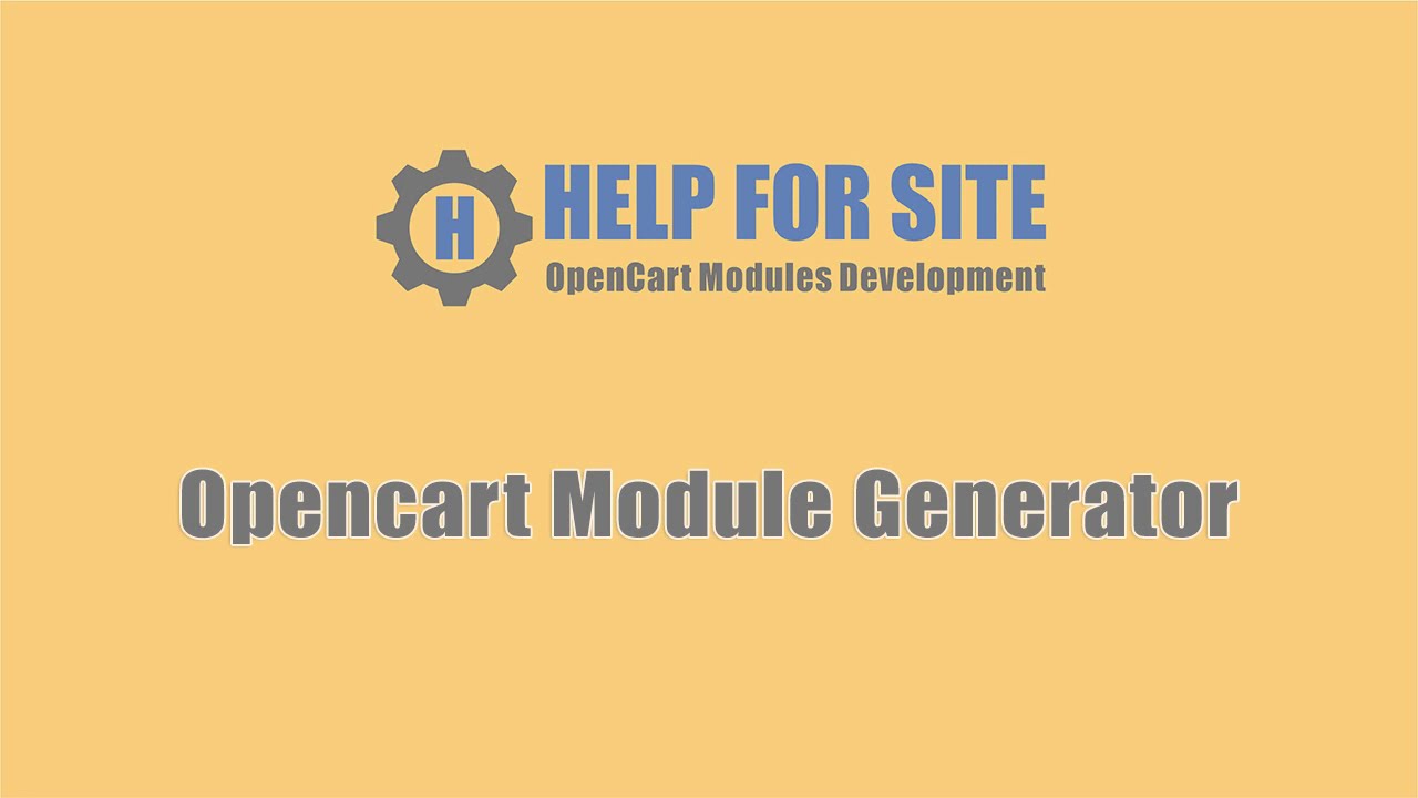 Opencart Module Generator: the first module