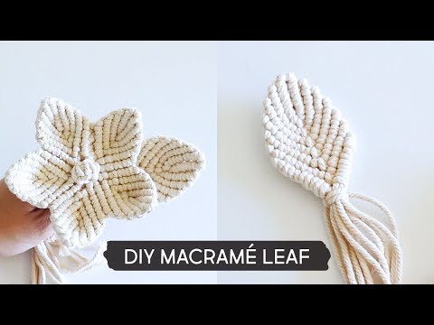 DIY Macramรฉ Leaf