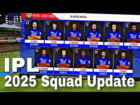 IPL 2025 Squads Update RCB , SRH , GT and MI Download Here!