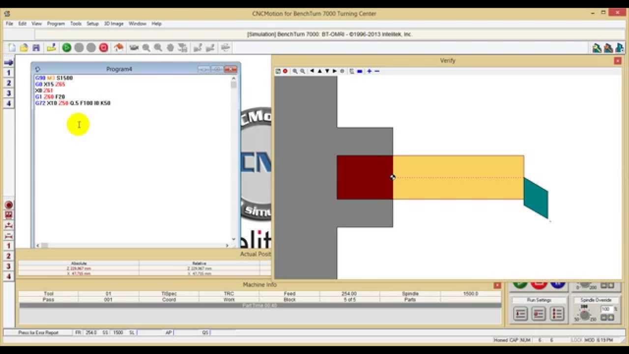 BenchTurn 7000 with CNC Motion Tutorial 3