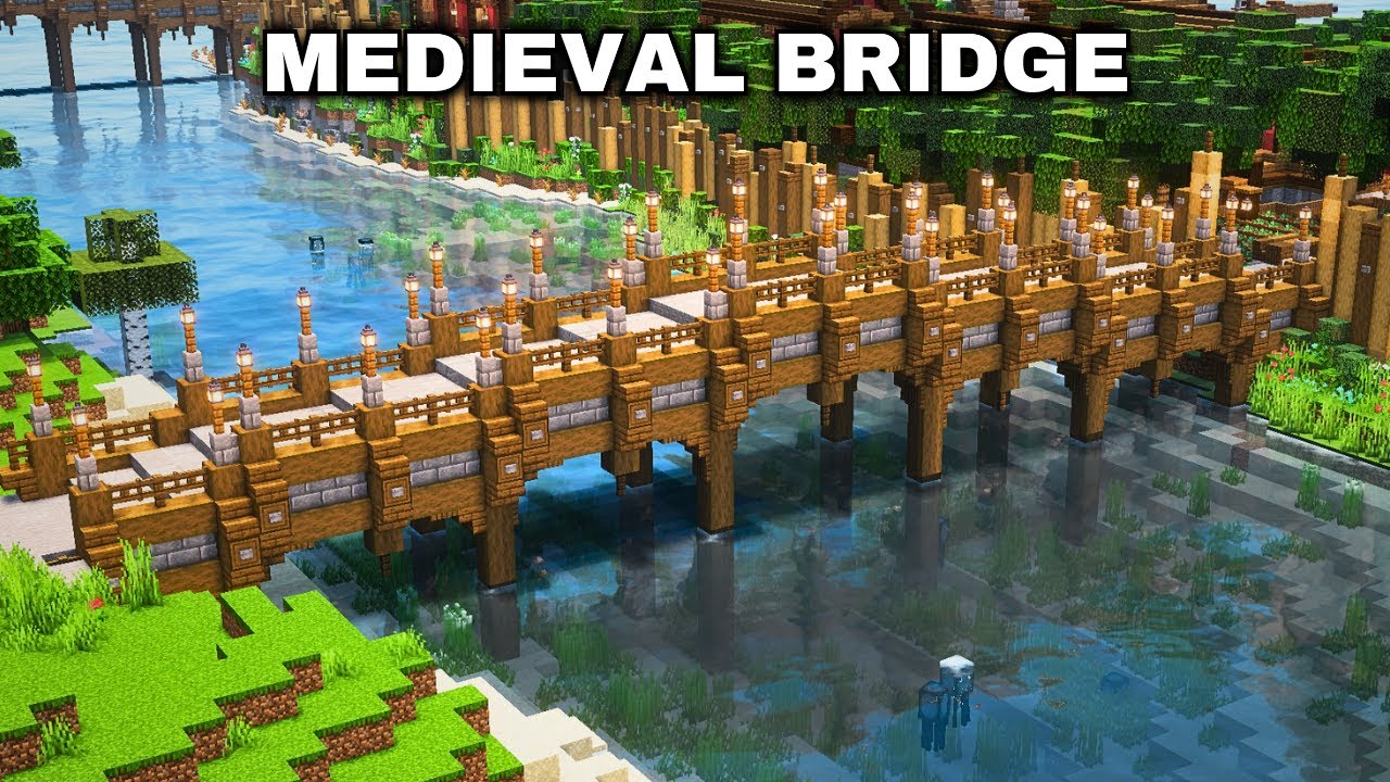 Minecraft: ULTIMATE Medieval Bridge Tutorial (how to build 1.21)