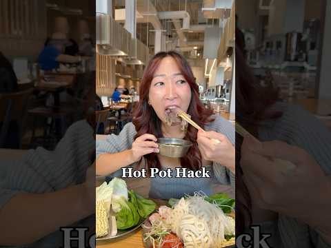 New hot pot hack for you! #foodie #hotpot #shabushabu #hack #meat #soup #mukbang #newhack