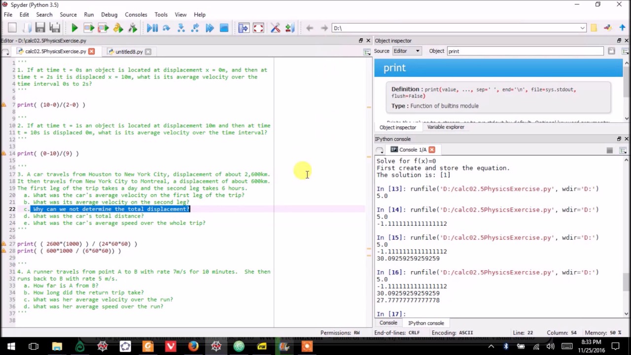 04.0.0 Basic Physics Solutions, Calc with Python