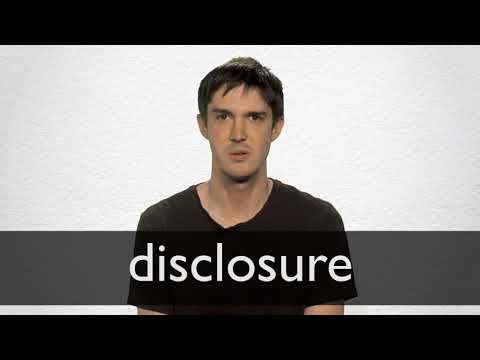 DISCLOSURE definition and meaning | Collins English Dictionary
