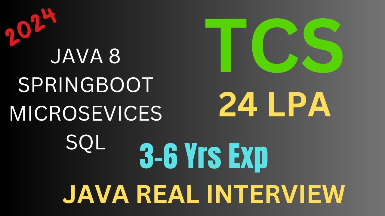 TCS 3 Years Interview Experience | Java Spring Boot | Microservices