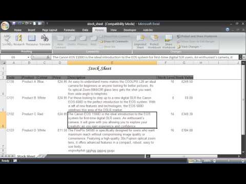 Spell Check a Protected Worksheet in Excel