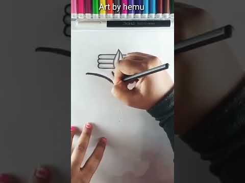 Drawing of shiv ji || easy drawing || #shorts #viral #youtubeshorts #shivji #artbyhemu