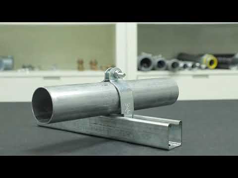 Unistrut pipe clamps for use in 1-5/8" Unistrut channel.