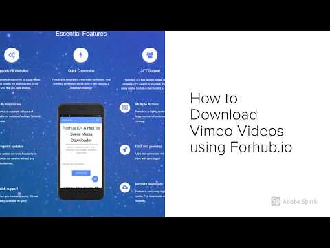 Vimeo Video Downloader- How To Download Vimeo Videos? Welcome to Forhub.io