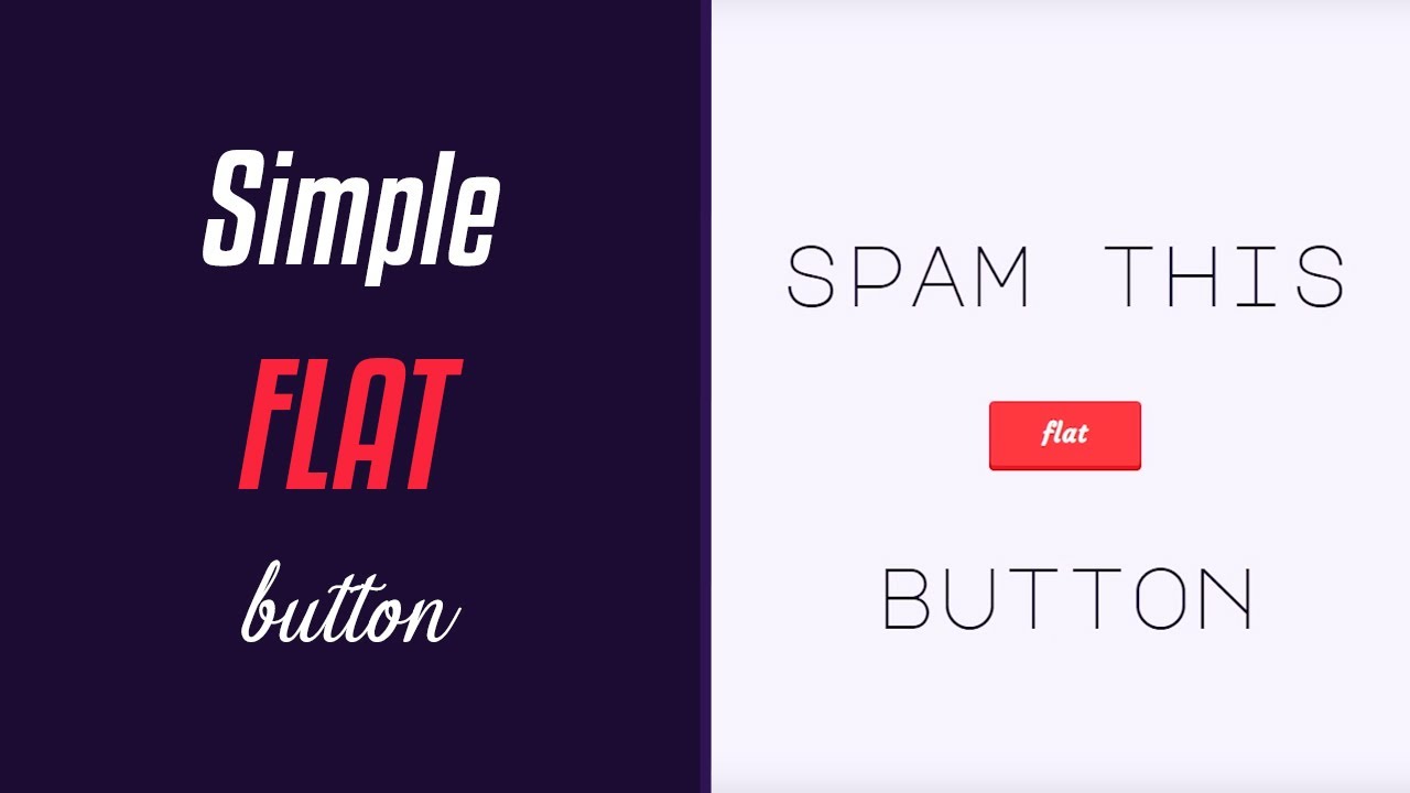 Simple FLAT button | HTML & CSS | Buttons Series