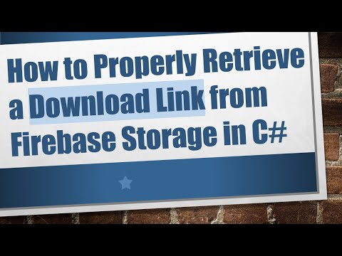 How to Properly Retrieve a Download Link from Firebase Storage in C#
