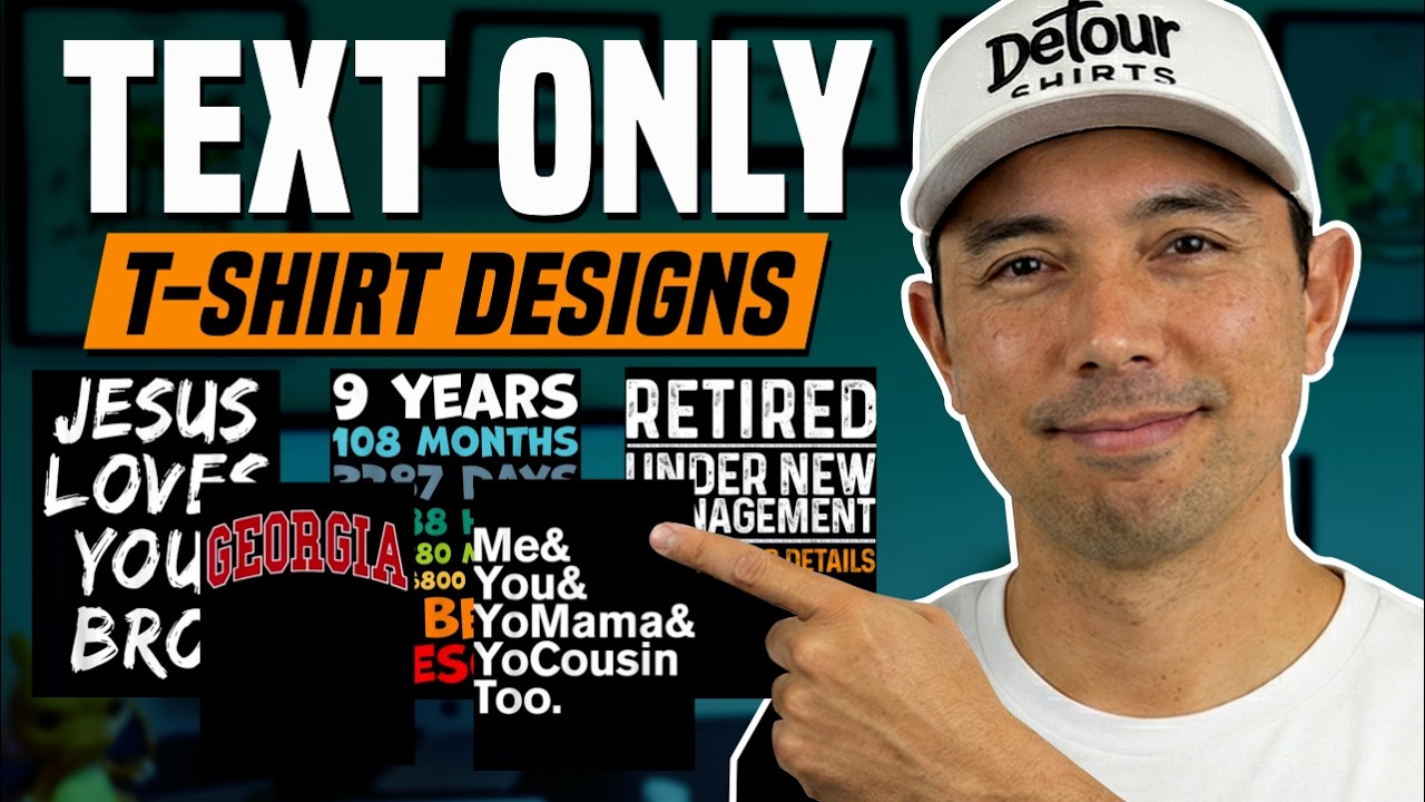 5 Text-Only T-Shirt Designs That Sold (Step-by-Step Tutorial)