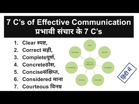 7 C's of Communication in Hindi| Principles of Effective Communication | MBA, BBA, NET, SET, B.COM