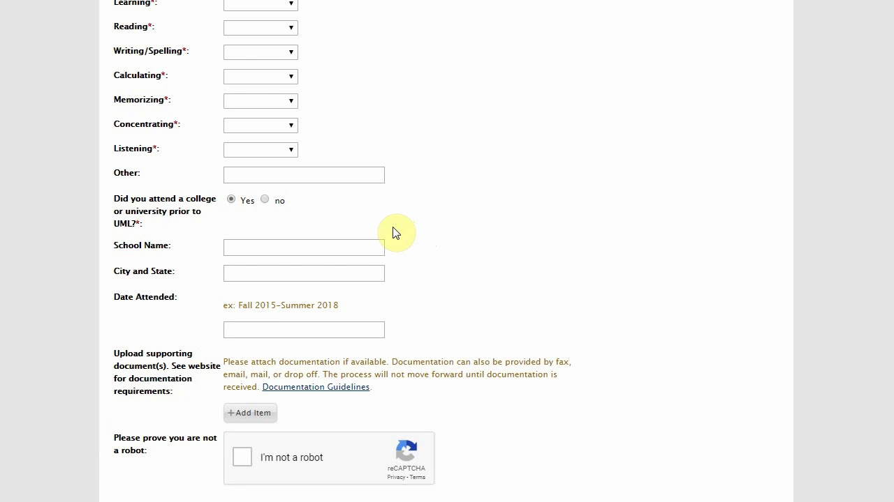 Public Accommodation Request Form