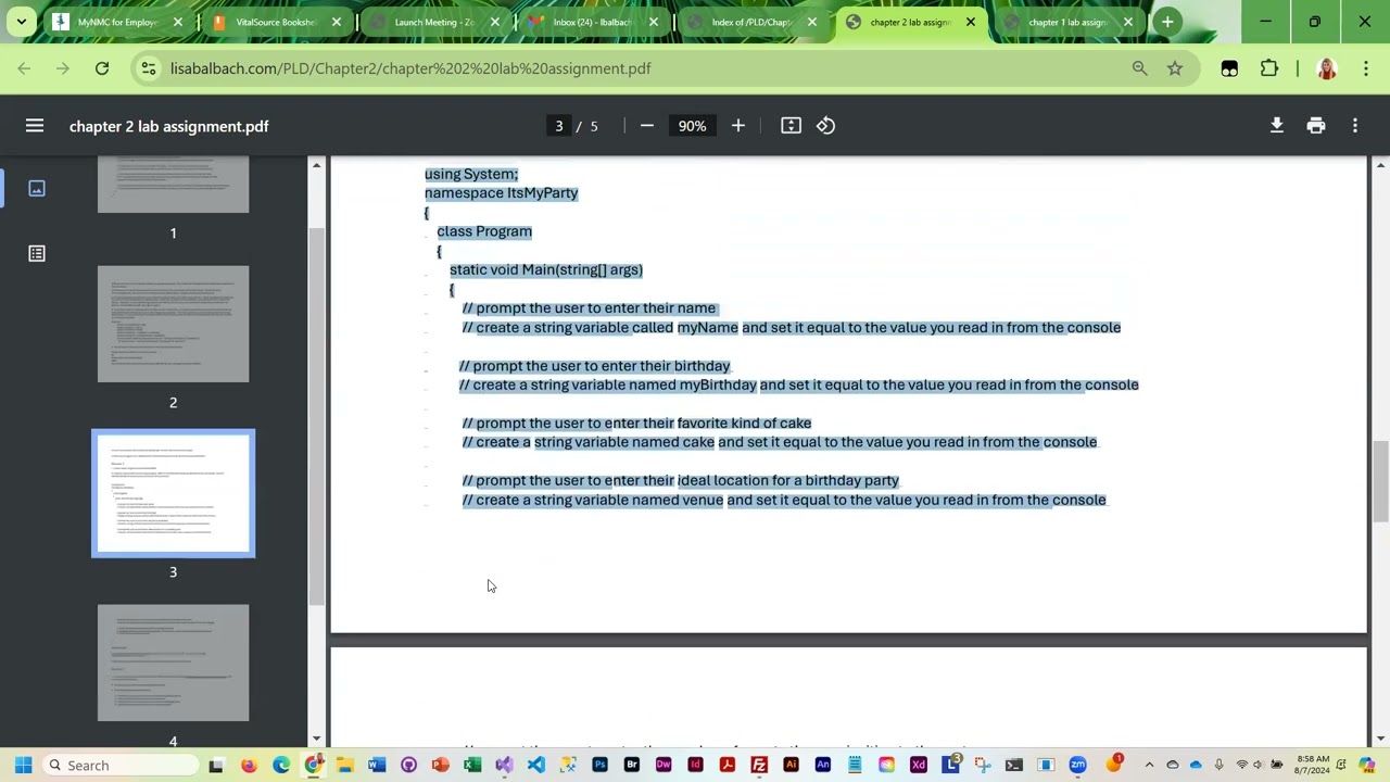 Chapter 2 Lab Assignment Overview
