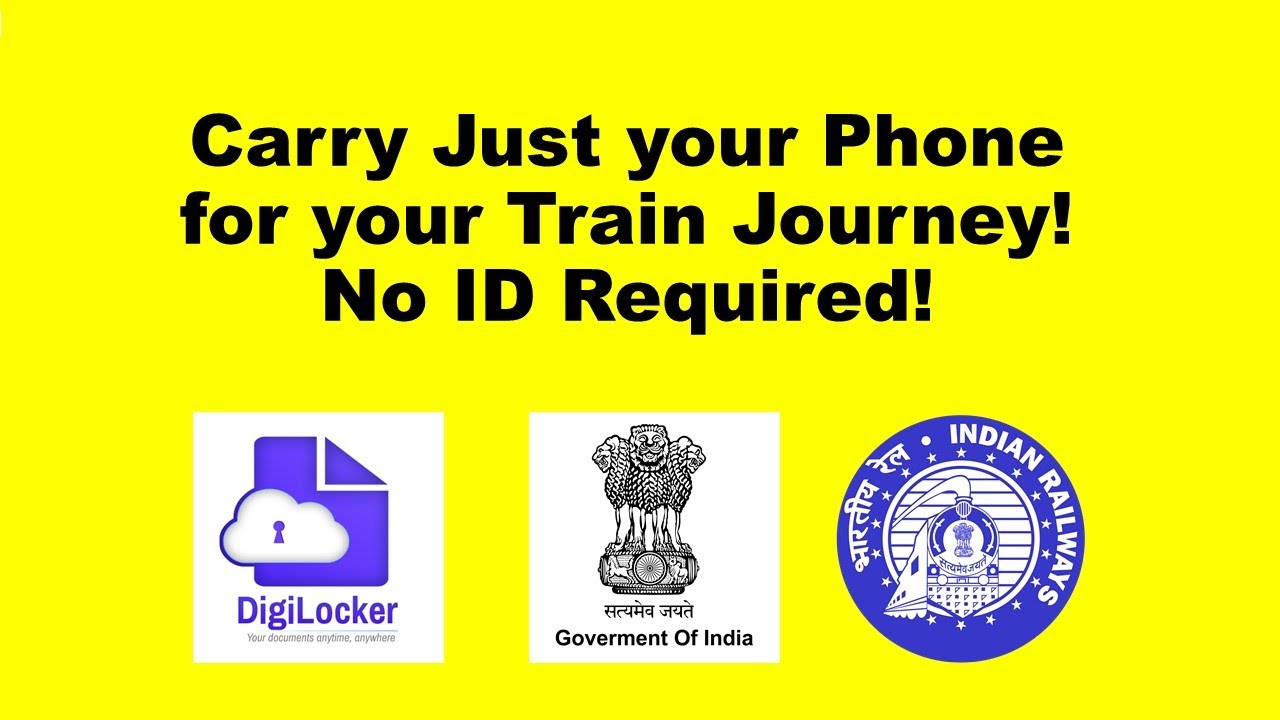 Valid IDs for Train Journey | Digi Locker | Aadhar | Indian Railways | GOI Notification