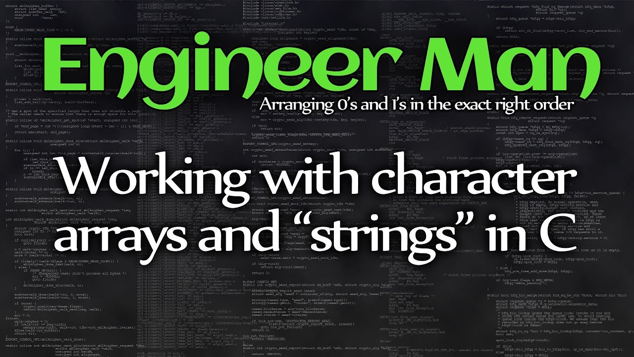 Working with character arrays and 