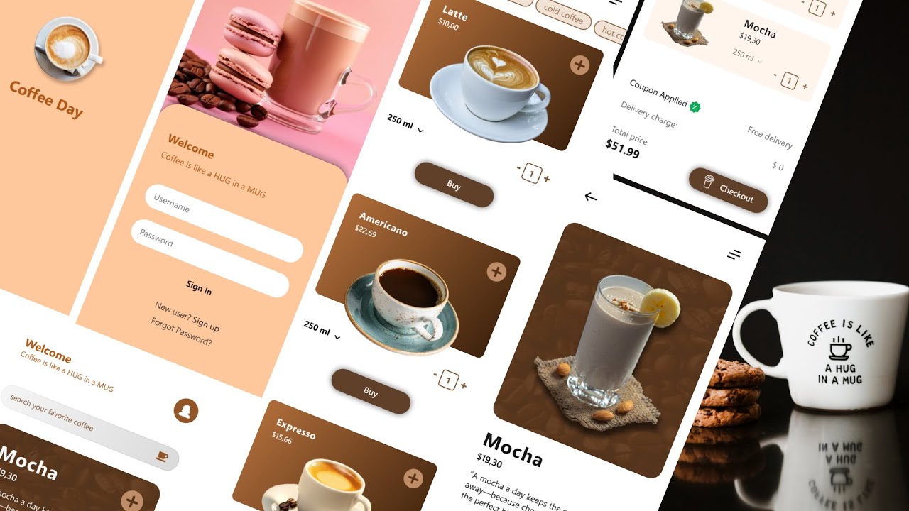 Designing a Coffee Shop App in Figma | UI/UX Tutorial