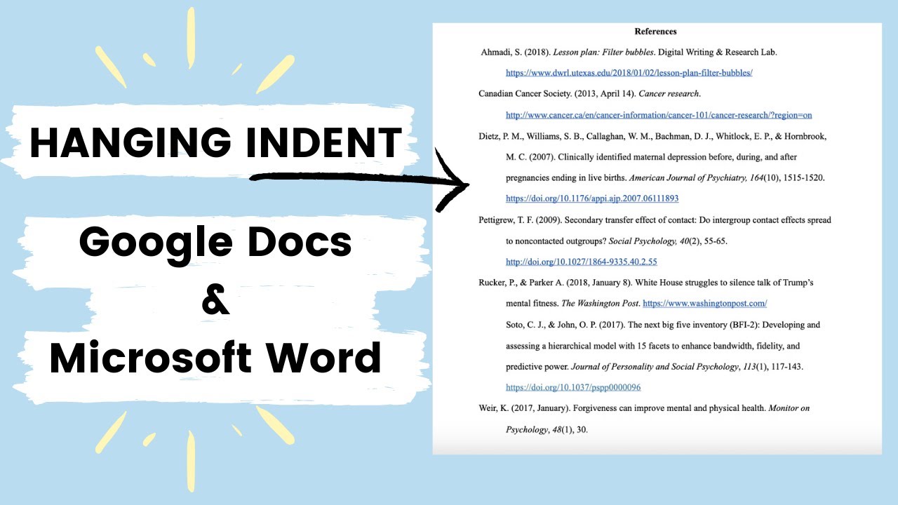 How to Format a Hanging Indent in 3 Seconds: Google Docs and Microsoft Word Tutorial
