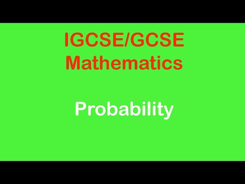 Basic Probability Video Lecture - Mathematics for GCSE/IGCSE - Year 11