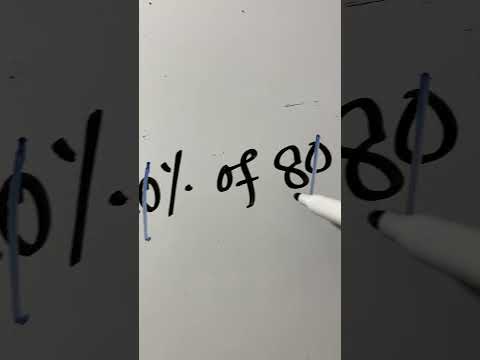 #short # easy math 20% of 80 is what?