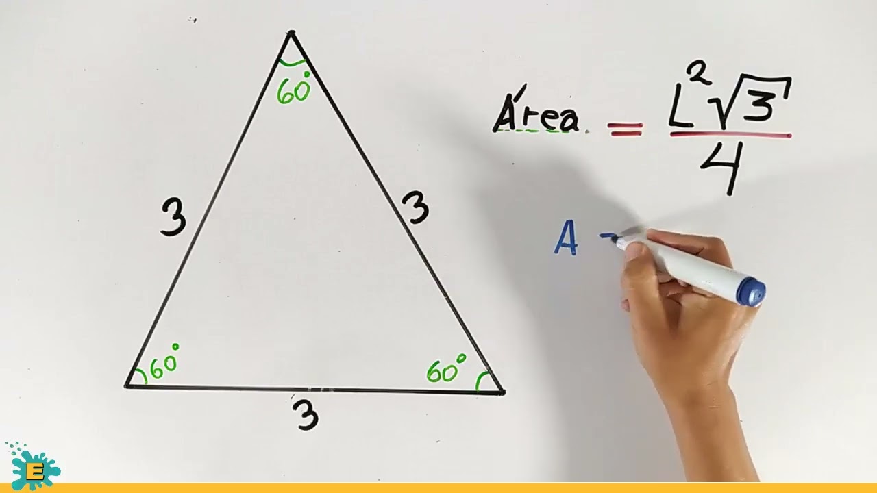Ejemplo fácil área de un triángulo equilátero