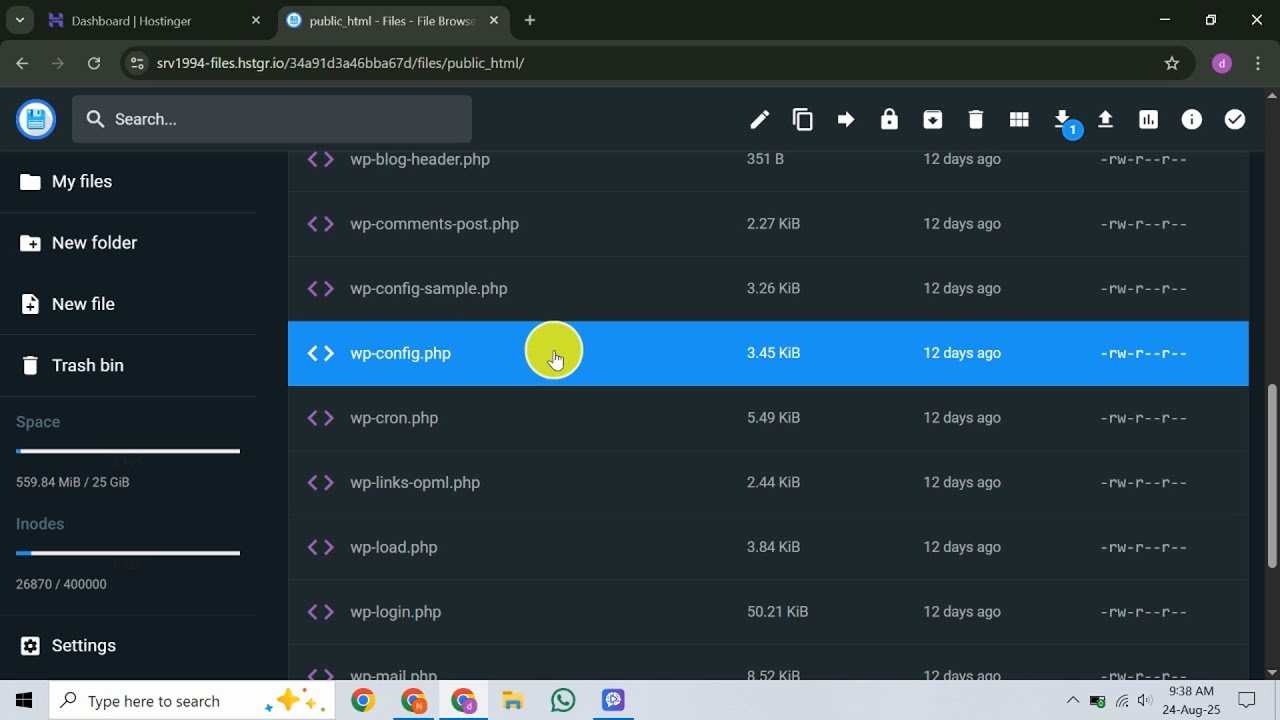 How To Fix Missing wp config php in Hostinger