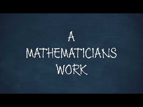 TEASER A mathematician's work - Matthew Kahle