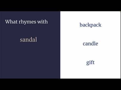 Rhyming: Choose the rhyming word: 2-syllable