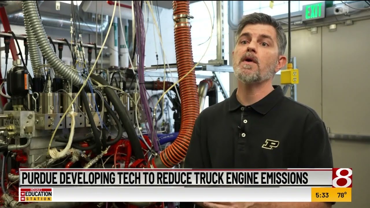 Purdue developing tech to reduce truck engine emissions