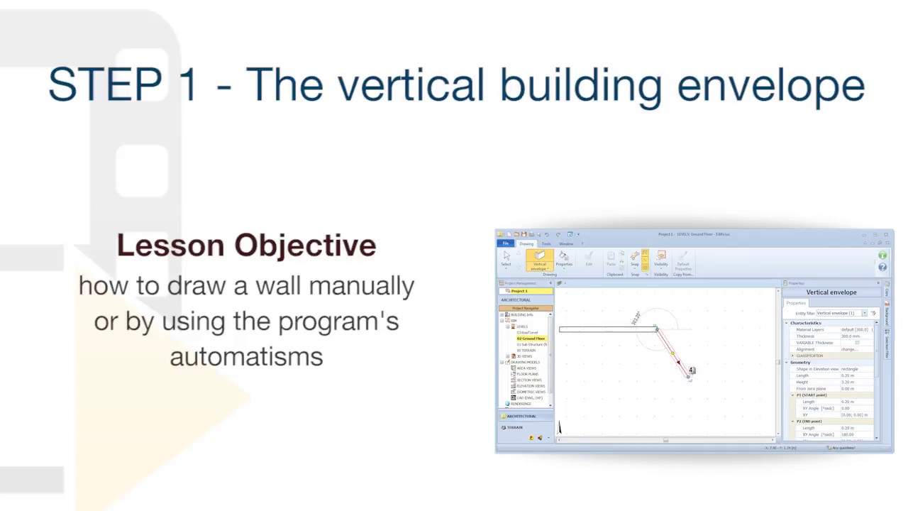 Edificius Tutorial - STEP 1 - The vertical Building envelope - ACCA software