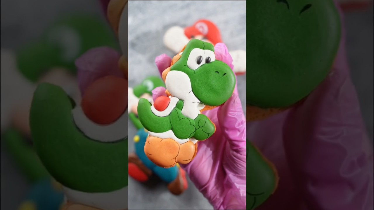 Super Mario Macarons+Dad Jokes! #baking #macarons #supermario