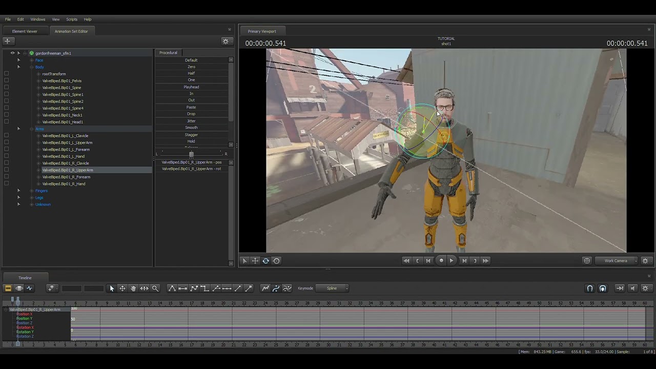 SFM TUTORIAL: move models graph editor , motion editor, clip editor and more (EASY)