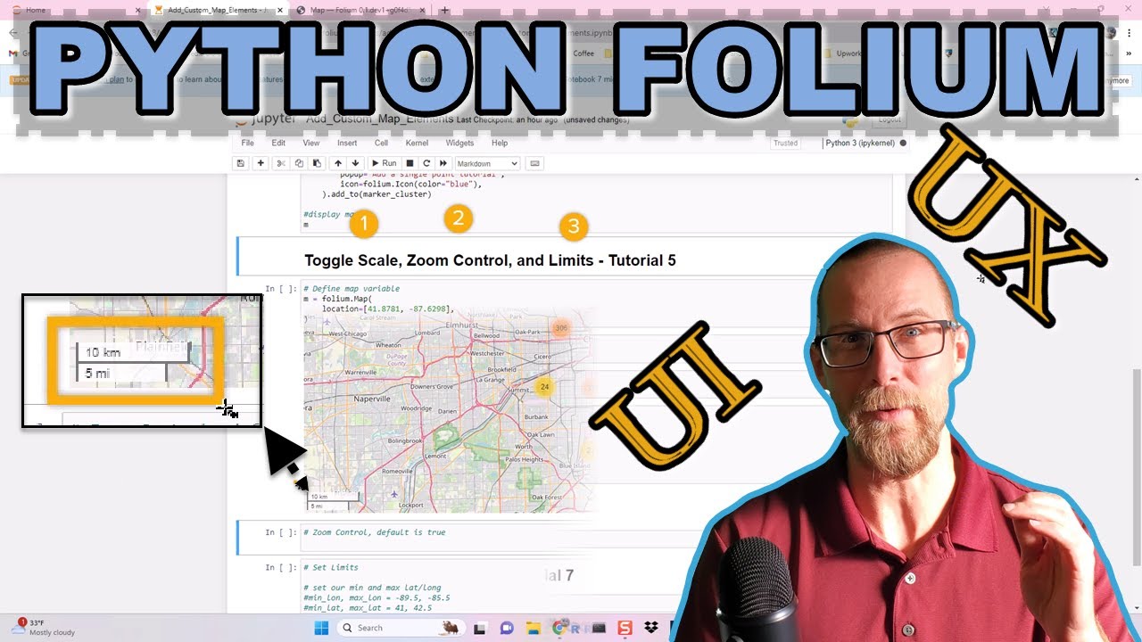 Customize Map Elements (UI/UX) with Python Folium, Tutorial 5