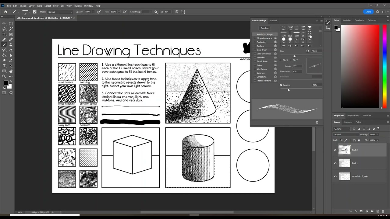 Crosshatching Worksheet part 2