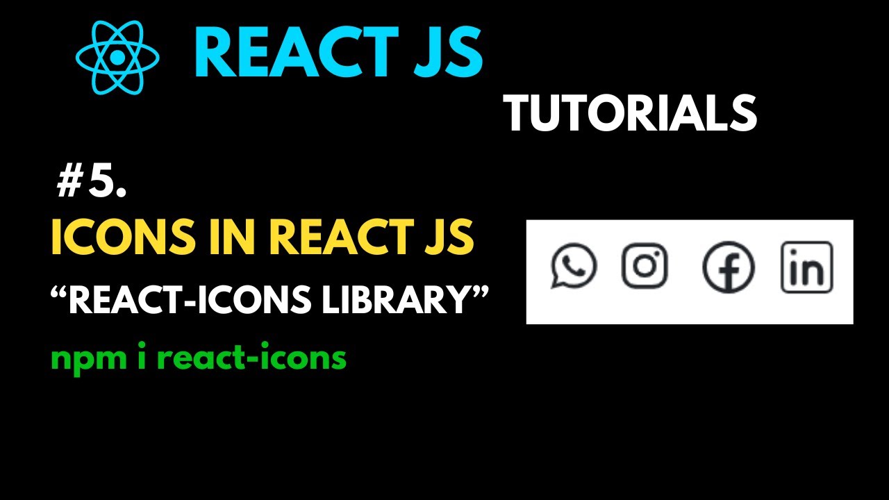 How to use icons in React JS | Best React Icon package | React Tutorial