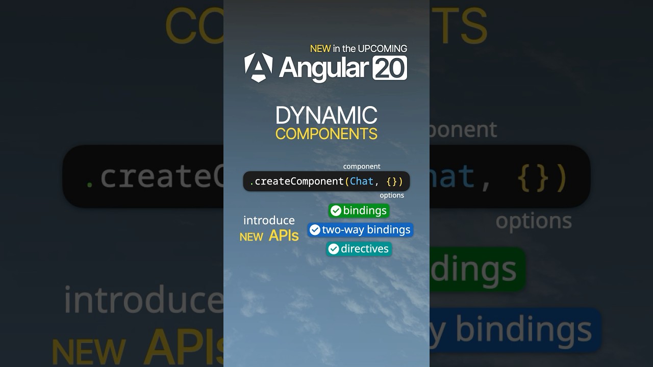 New APIs in the Upcoming Angular 20 for Dynamic Components #angular20 #angular