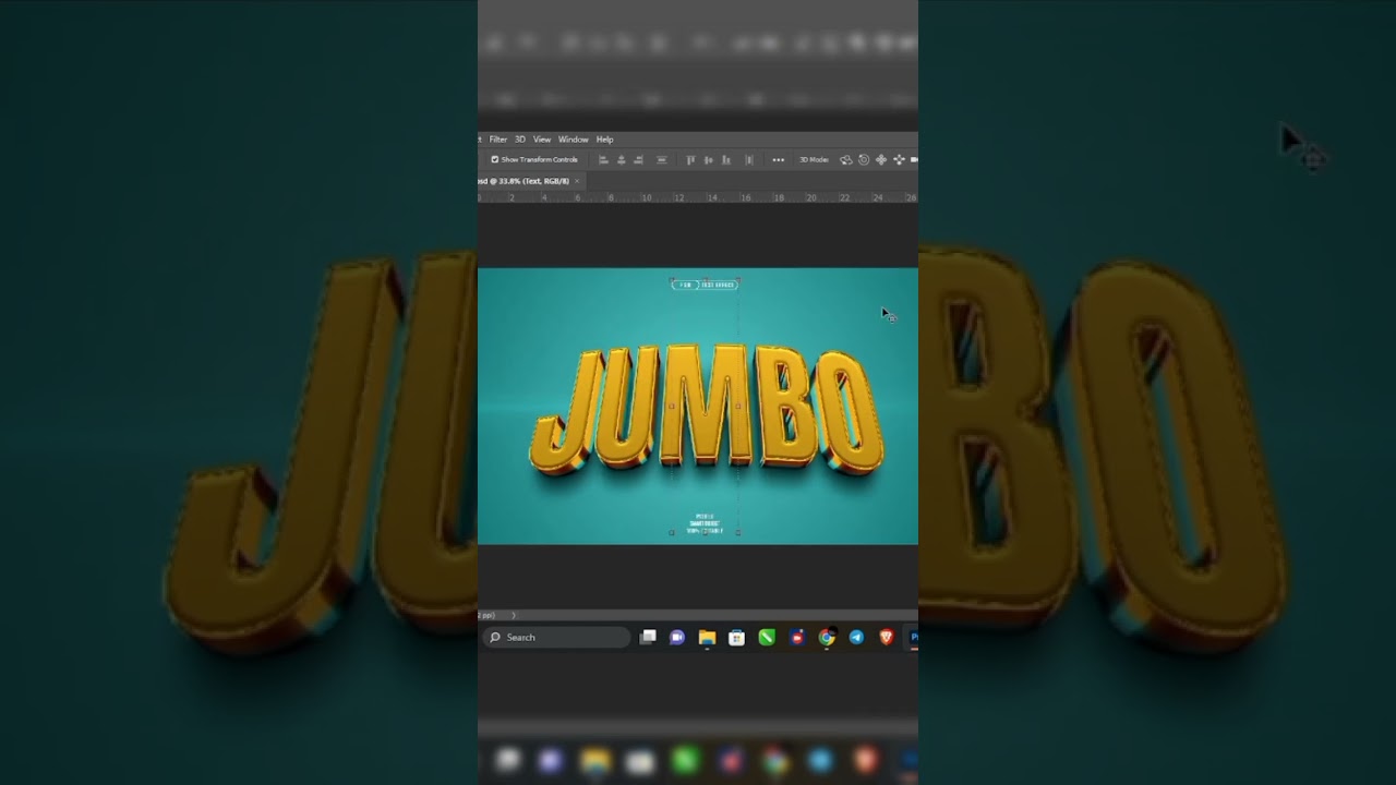 Edit text effects on Adobe Photoshop