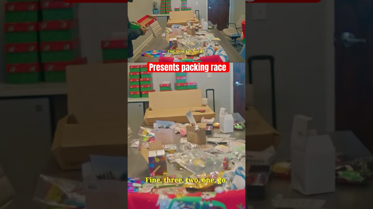 Lawyer races to pack presents 😆 #funny #lawyer #relatable