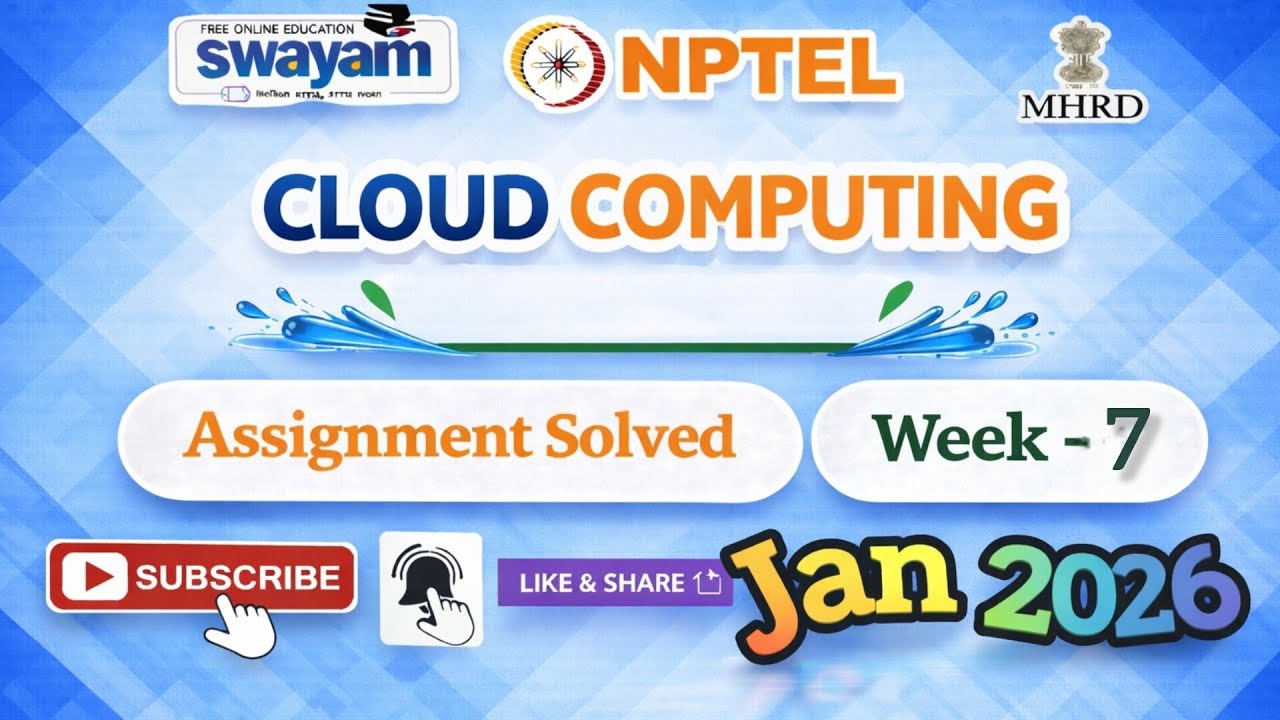 Cloud Computing Week 7 Assignment Solution#Jan2026#NPTELASSIGNMENTS#2026#Week7#CloudComputingweek7