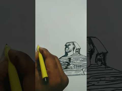 😁The great Pyramid of Giza Egypt drawing #shorts #youtubeshort #viral #rahuldrawingart