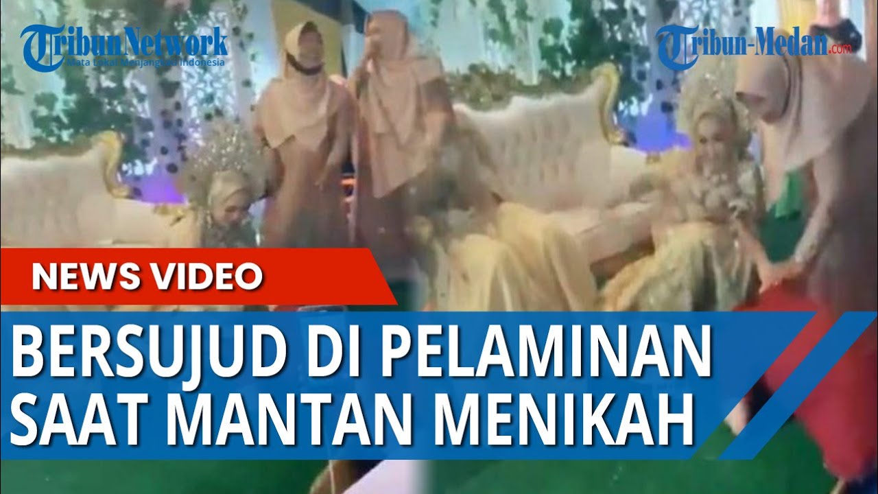 VIRAL Pria Ini Menangis Pilu dan Bersujud di Pelaminan, Tak Sanggup Ditinggal Mantan Kekasih Menikah