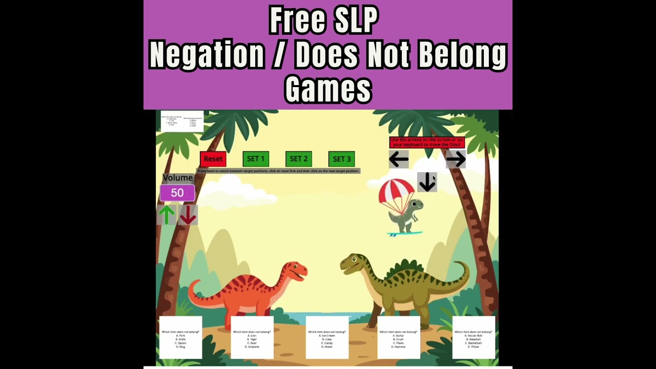 🎯 Free Speech Therapy Negation Games and Materials 🎯