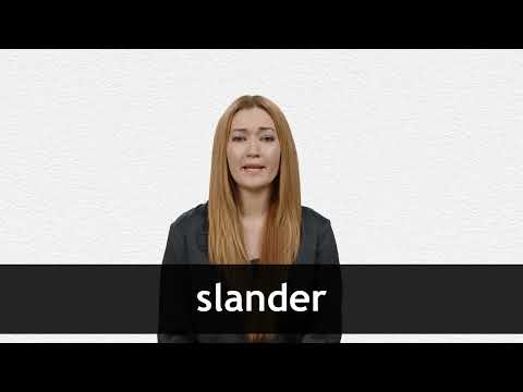 SLANDER definition and meaning | Collins English Dictionary