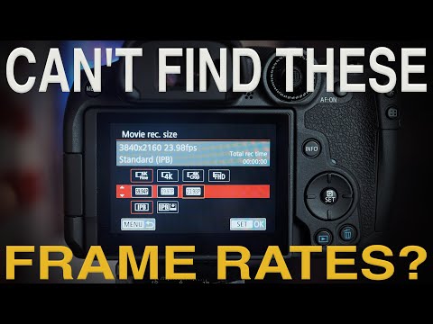 Canon R7: Video frame rate setup (5137C002)